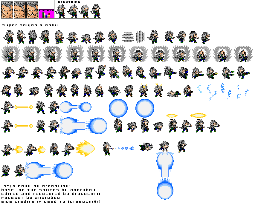 Dragon Ball Sprites Goku Ssj5