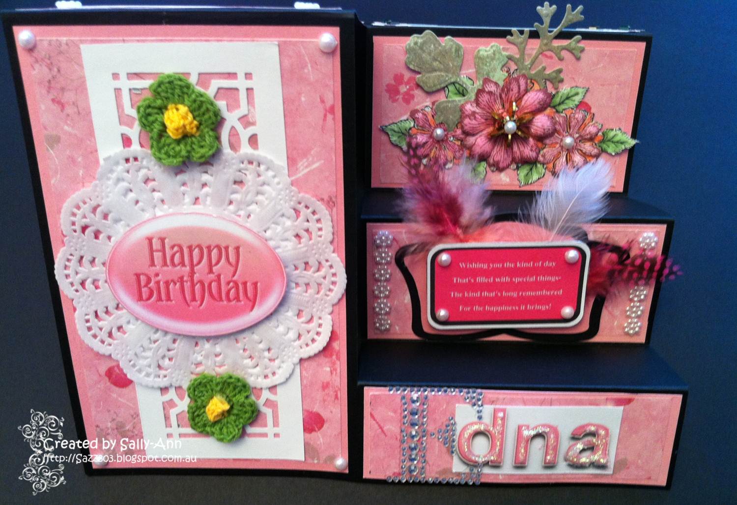 My Crafty Corner: Happy Birthday Edna - A Side Step Card