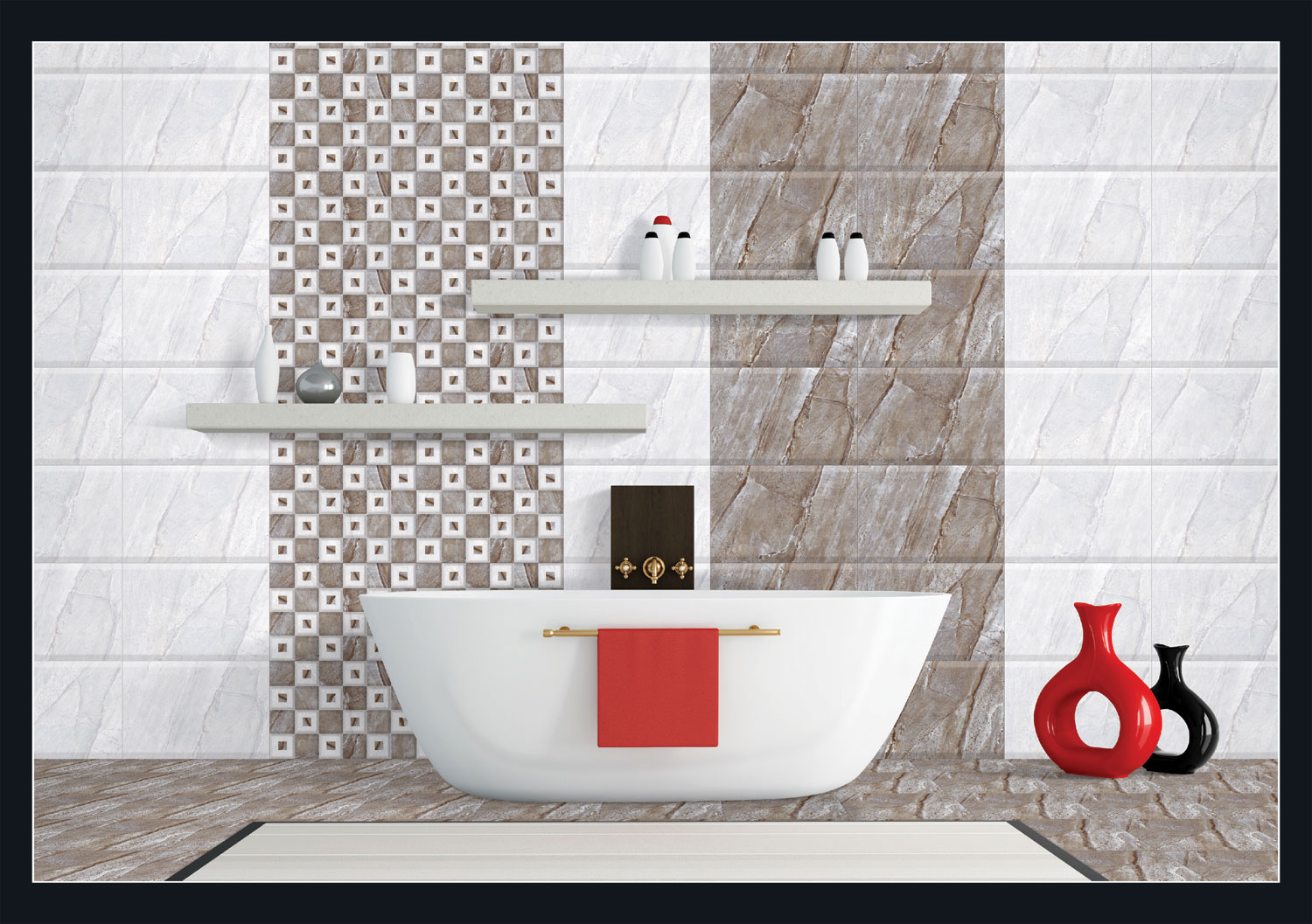 DIGITAL WALL TILES 12X18' (300X450mm) - SASTA TILES