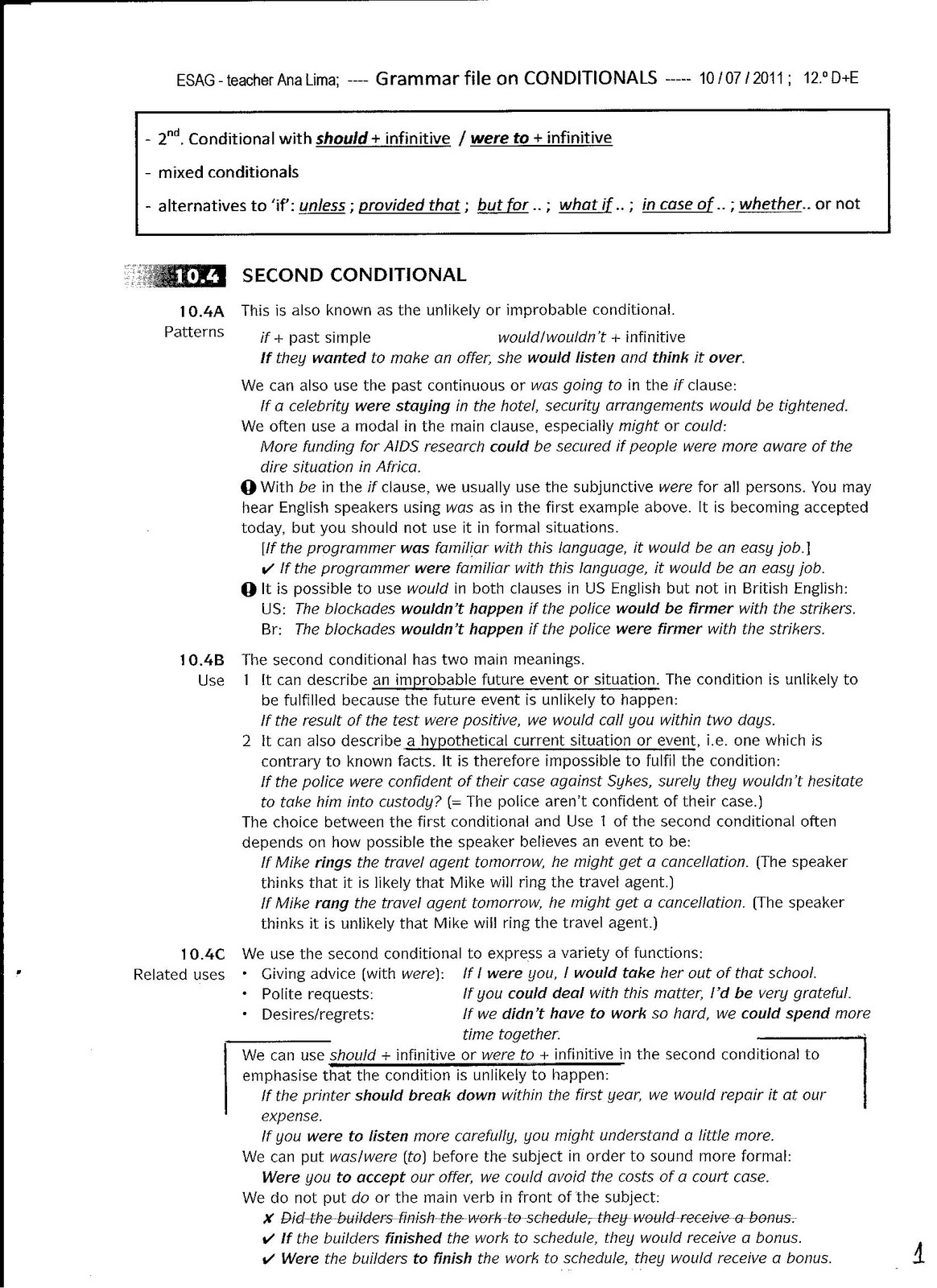 English-level 8 -12.º D+E: grammar