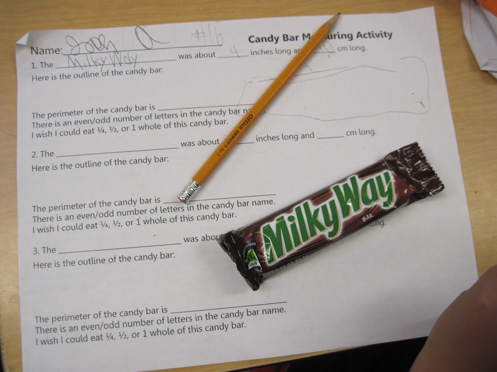 Polka-Dotty Place: Measuring Candy Bars
