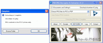 PSN PKG Decrypter Extractor v1.2