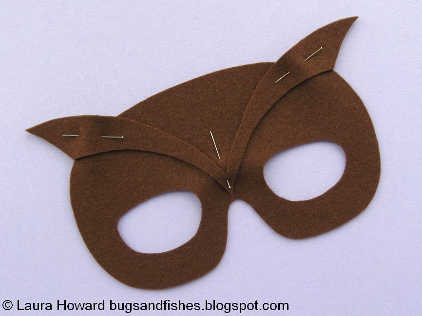 Bugs and Fishes by Lupin: Felt Owl Mask Tutorial for Halloween