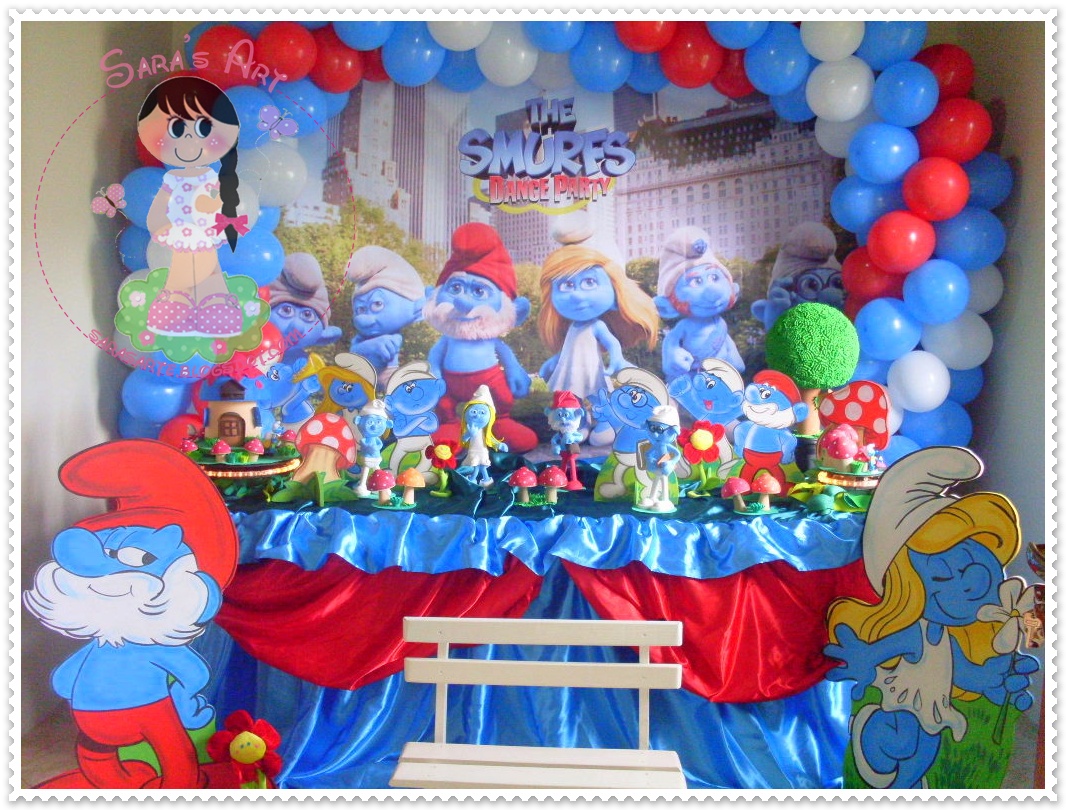 Fazendo arte: Festa dos Smurfs