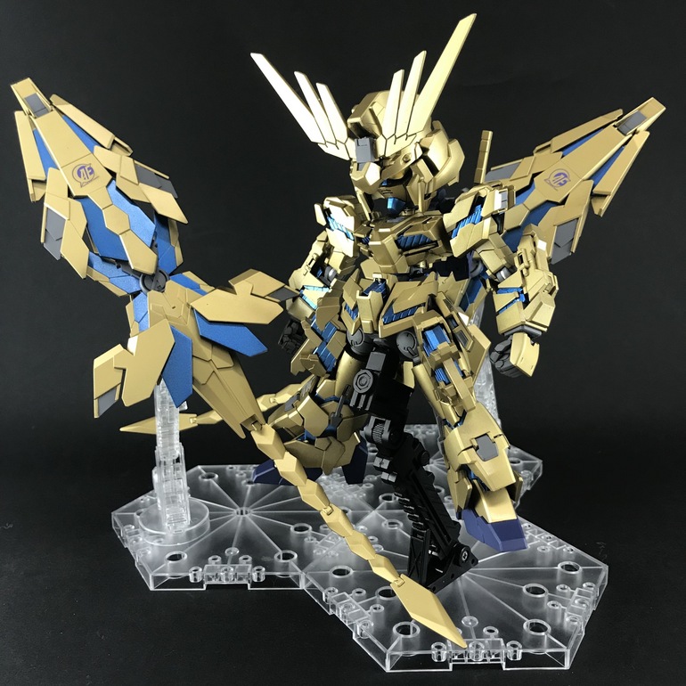 Custom Build: SD x HG 1/144 Unicorn Gundam Phenex [Narrative ver.]