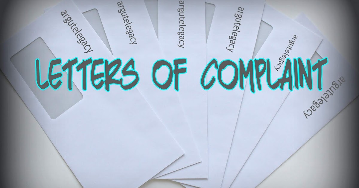 Writing Letters of Complaint - Useful Phrases