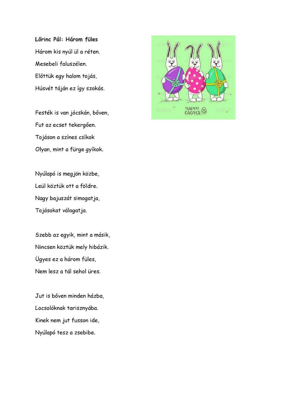 Kreatív Móka: Húsvéti versek