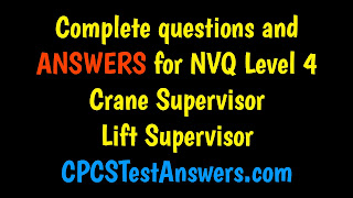 NVQ Level 4 Crane / Lift Supervisor ANSWERS