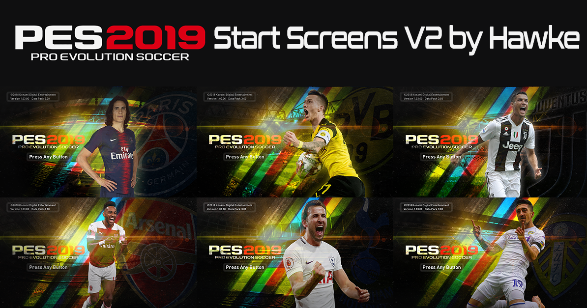 pes-modif: PES 2019 Start Screens V2 by Hawke