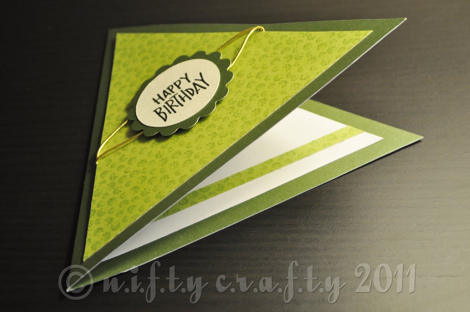 n.i.f.t.y c.r.a.f.t.y: Triangle Shaped Card