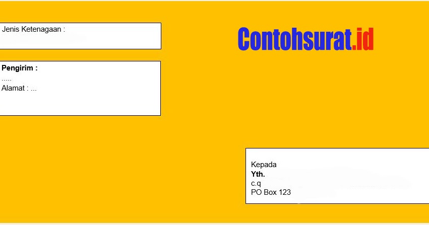 Contoh Menulis Surat Di Amplop - Delinewstv