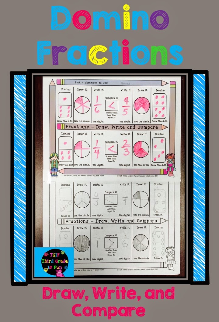 Teacher Tam's Educational Adventures: Domino Fractions FREEBIE for ...