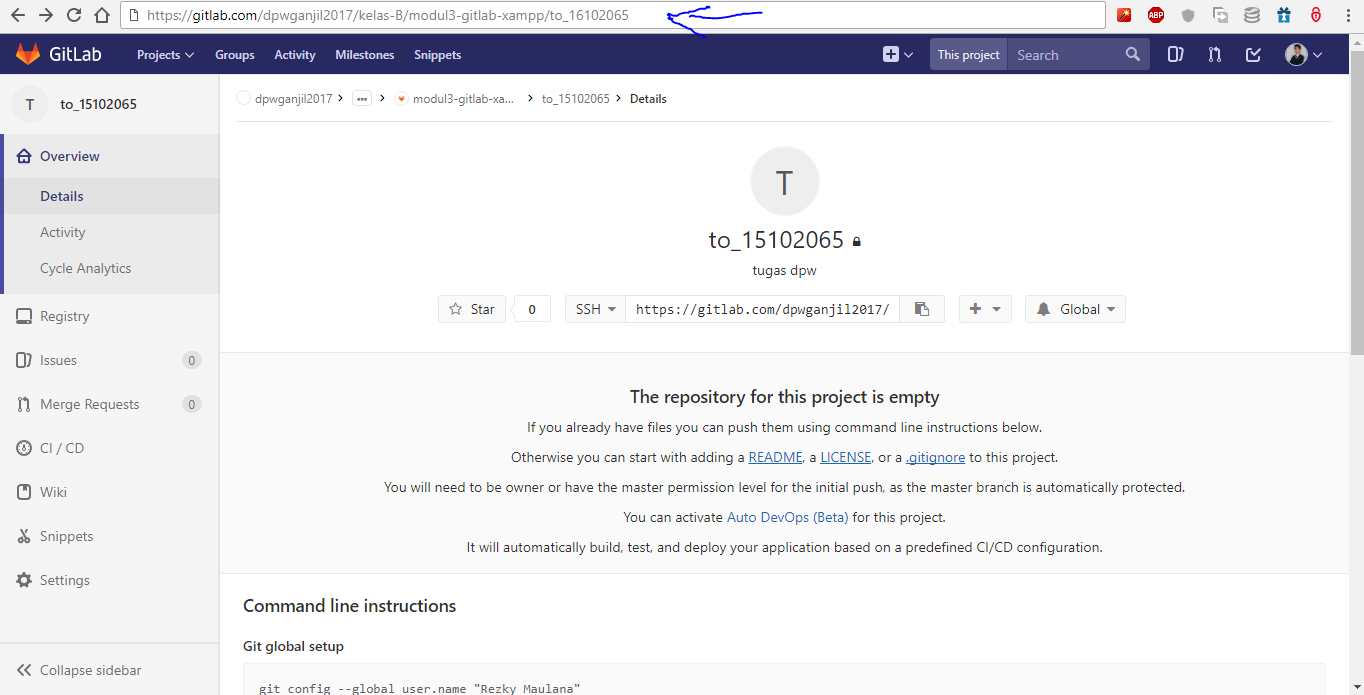 Tutorial Gitlab : Cara Push File ke Repository | RZDev: Belajar Programming!