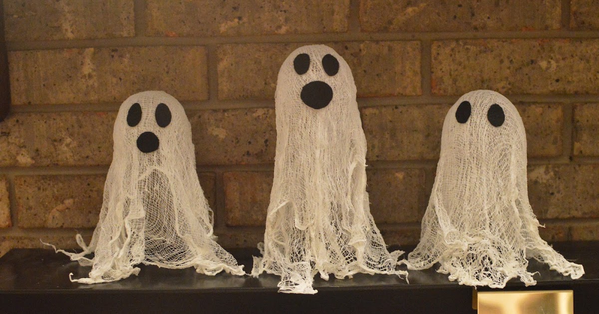 Cheesecloth Ghosts Cornstarch