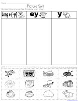 Teachers R US: Long e (-y), ey, and y Worksheets
