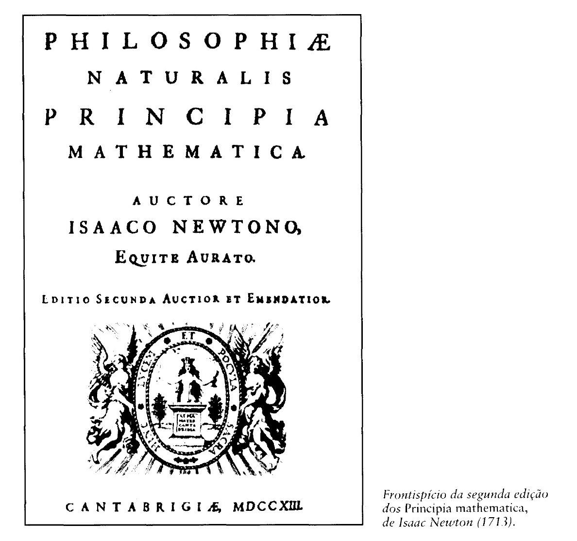 CINE HISTÓRIA: Frontispício dos Principia Mathematica, de Isaac Newton...