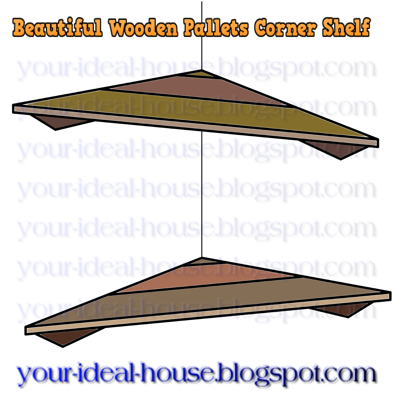 Beautiful Wooden Pallets Corner Shelf - Your Ideal House