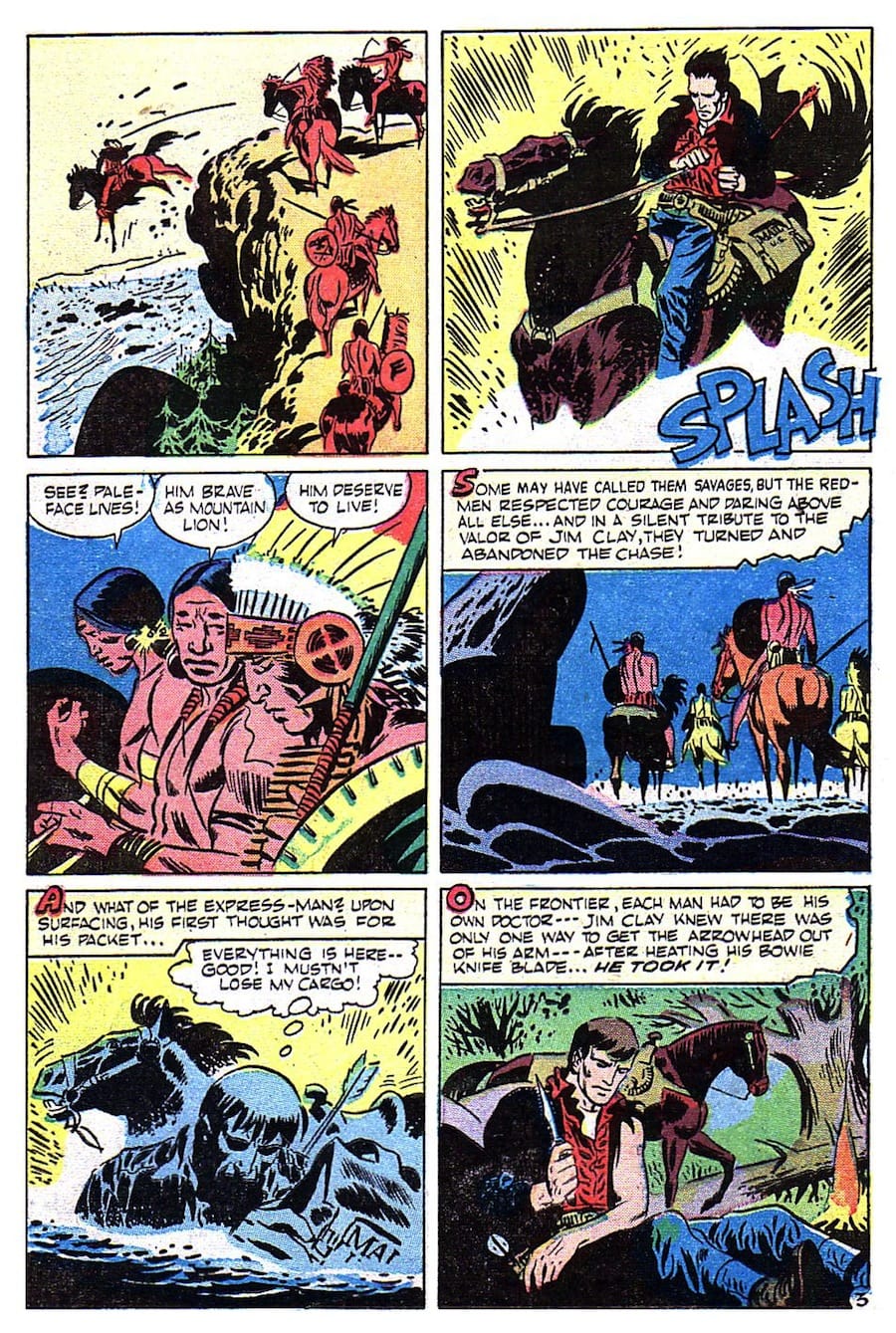 Apache Kid #13 - non-attributed Joe Kubert art - Pencil Ink