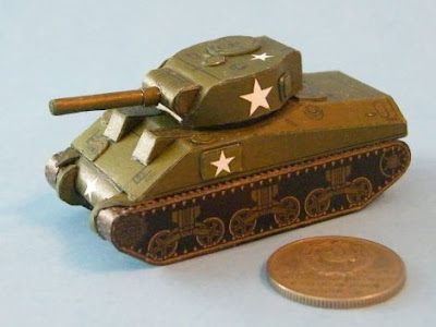 Resthavens' Papercrafter: Mini M4 Sherman Tank Paper Model