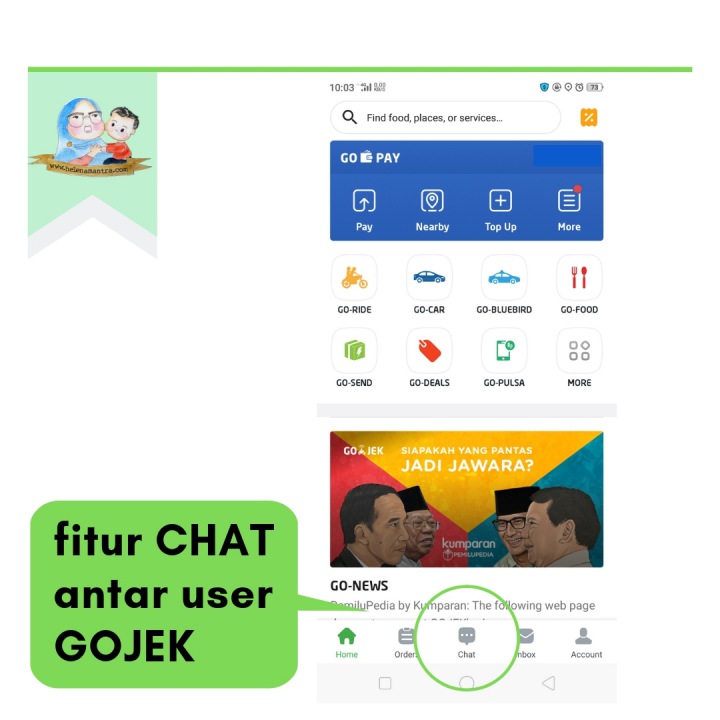 Makin Gampang Chat ke Sesama User dan Patungan di GOJEK | Helenamantra