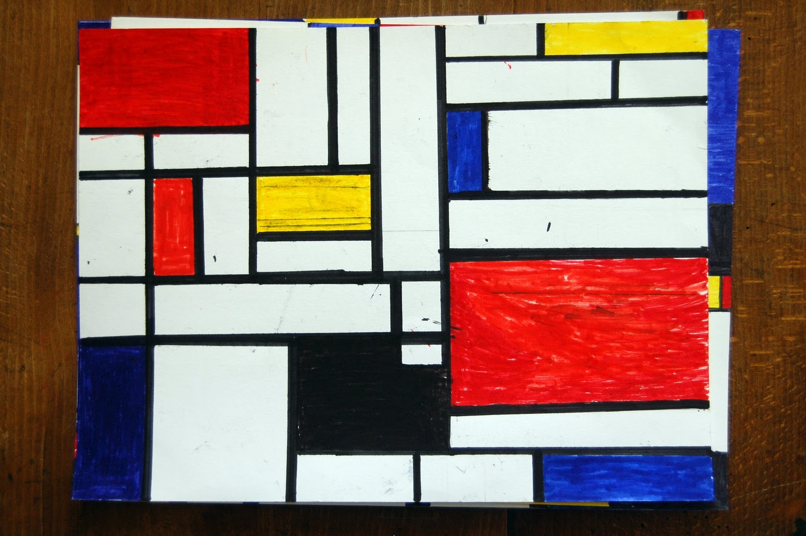 La feuille du platane: Géométrie à la manière de Mondrian