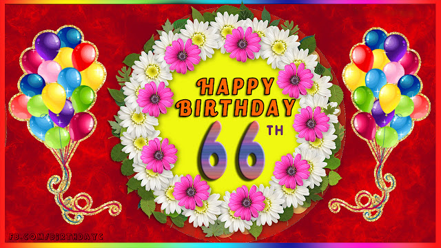 66th Birthday Images, Greetings Cards for age 66 years