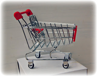 Temporary Waffle: Cutest Mini Shopping Cart for Decor or Play!