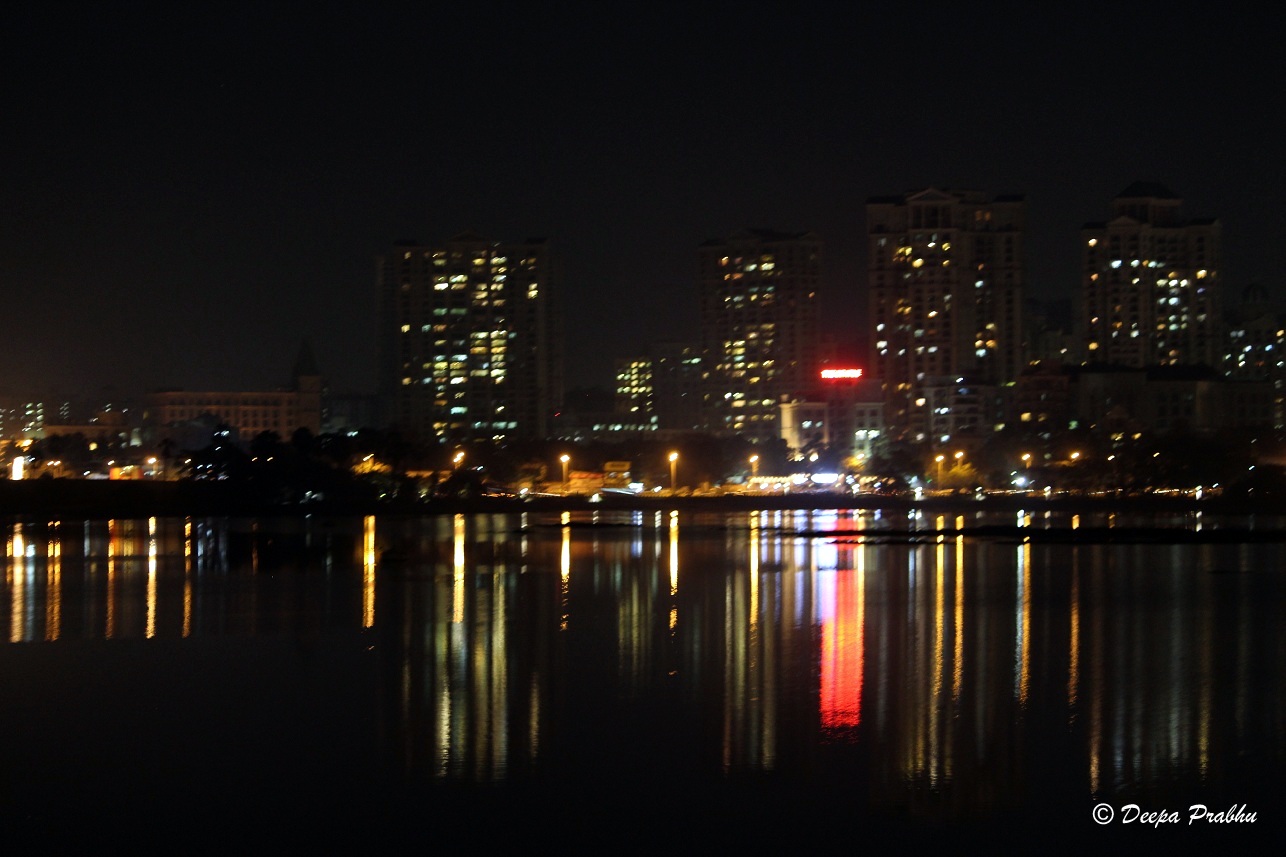 Night view at Powai Lake, Mumbai - Random Photography
