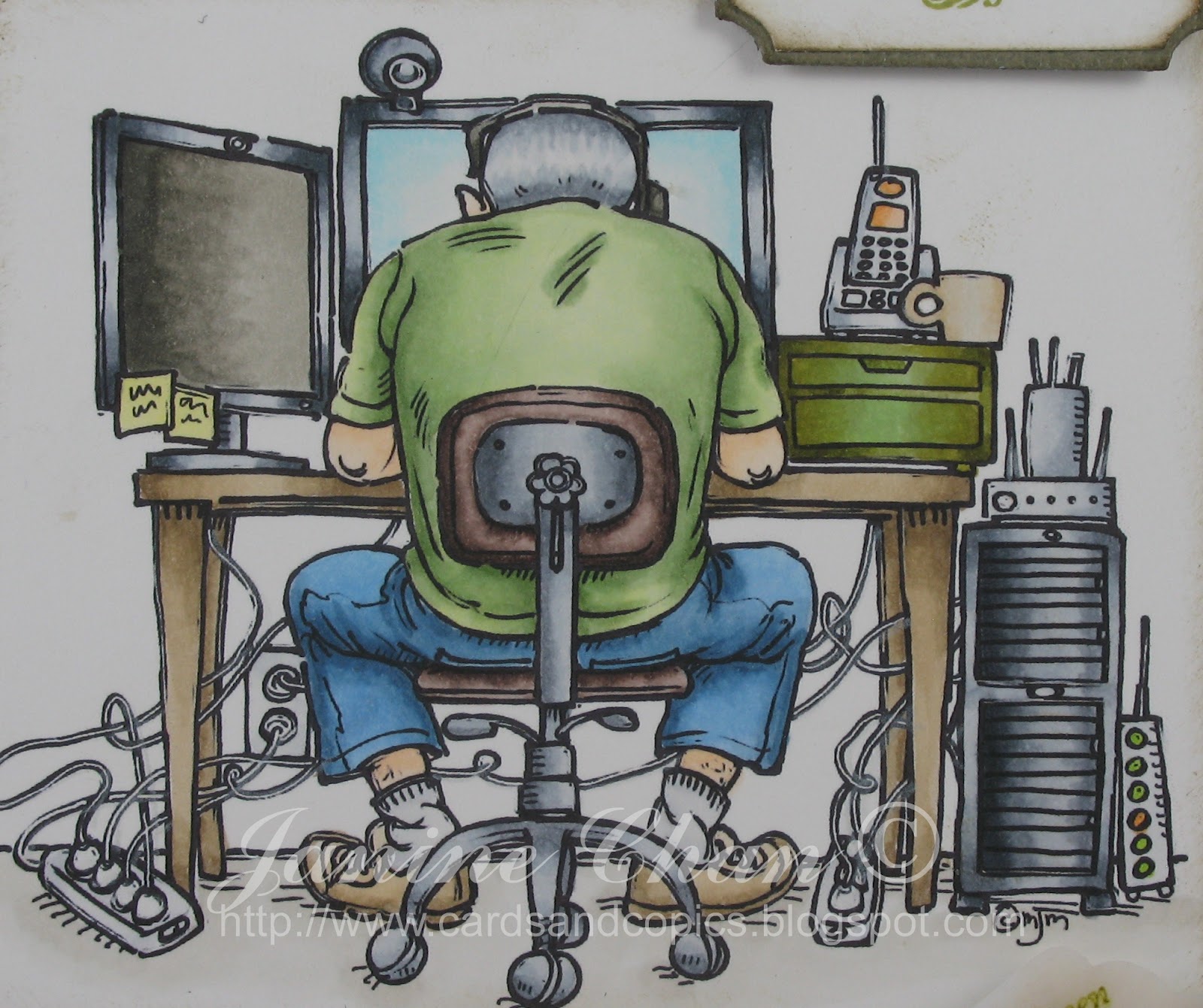 Cards and Copics: Computer Guy ...