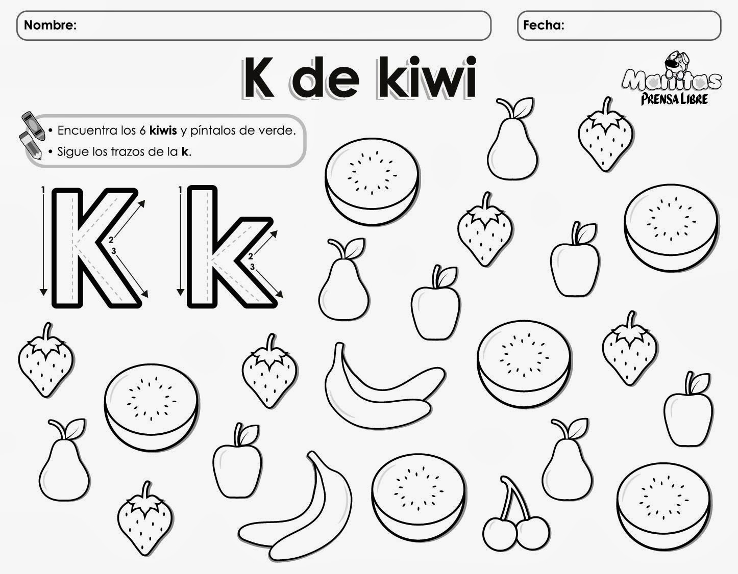 Imágenes para colorear las vocales