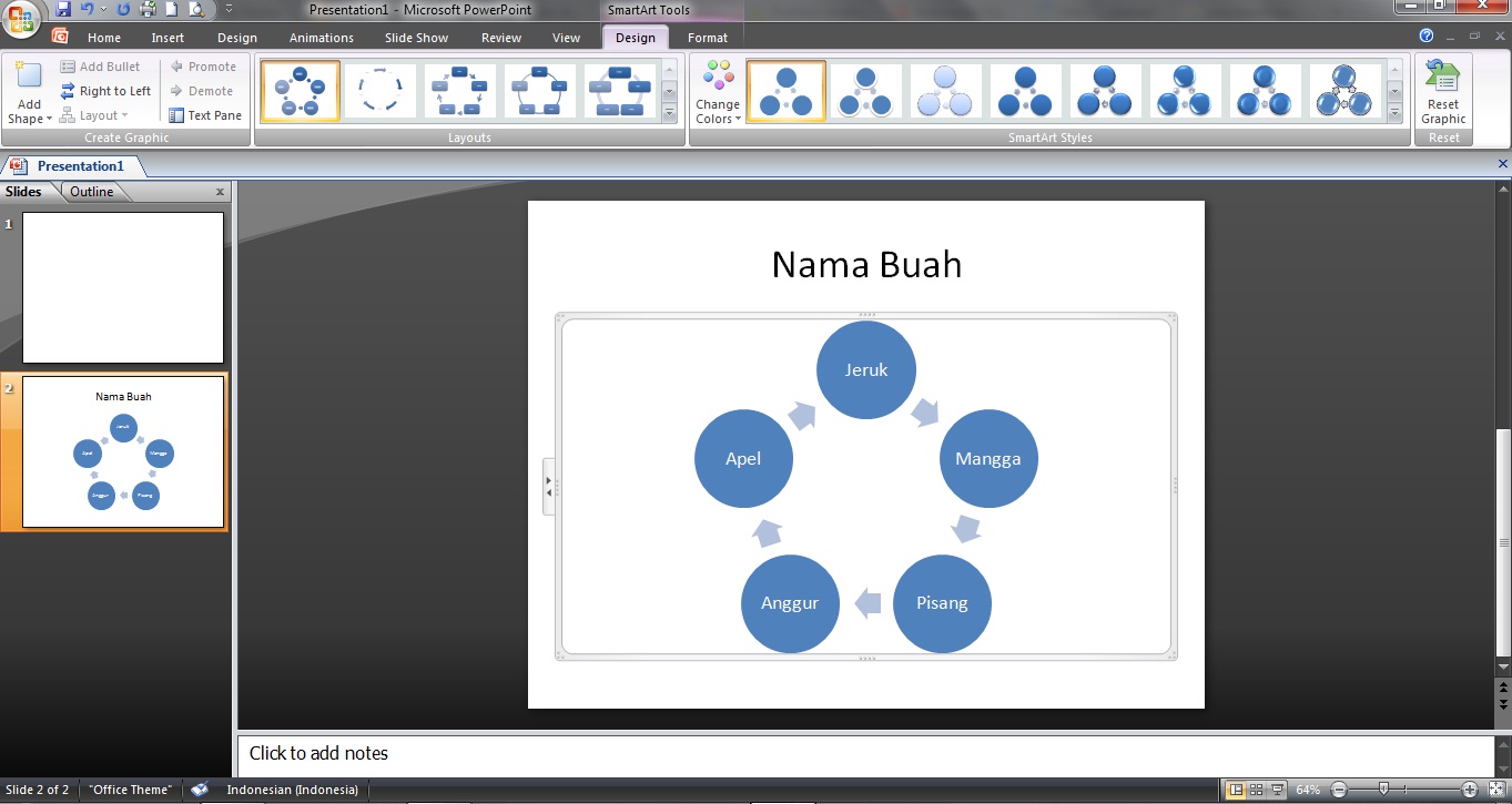 Cahaya Wanita: Cara Membuat atau menfaatkan smartArt Pada PowerPoin ...