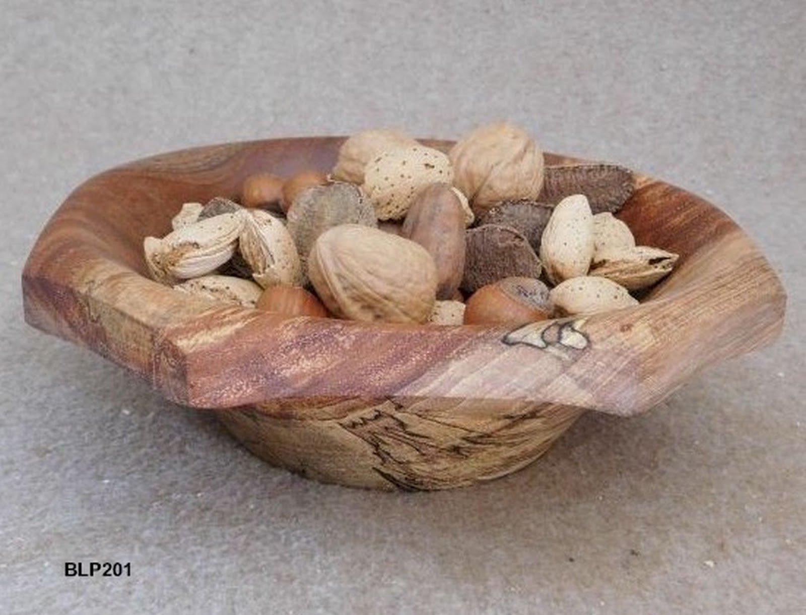 Dave Hoskins: Spalted 8 Sided Pecan Wood Bowl