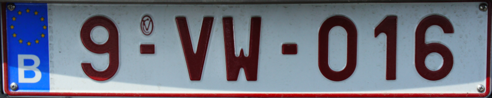 Belgian Licence Plates: Belgian European licence plates