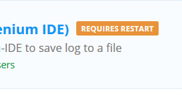 Log file for Selenium IDE execution using FileLogging addon for firefox | Selenium WebDriver ...