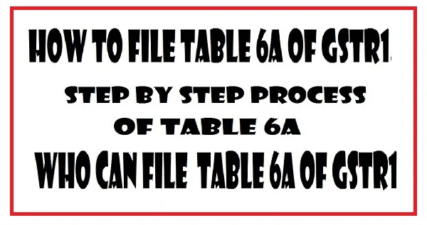 WHAT IS TABLE 6A IN GST ? HOW TO FILE FOR GST REFUND | SIMPLE TAX INDIA