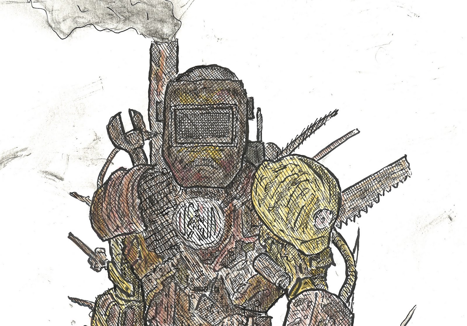 Best Tattoo Design: China Mieville's Scrap Iron Man