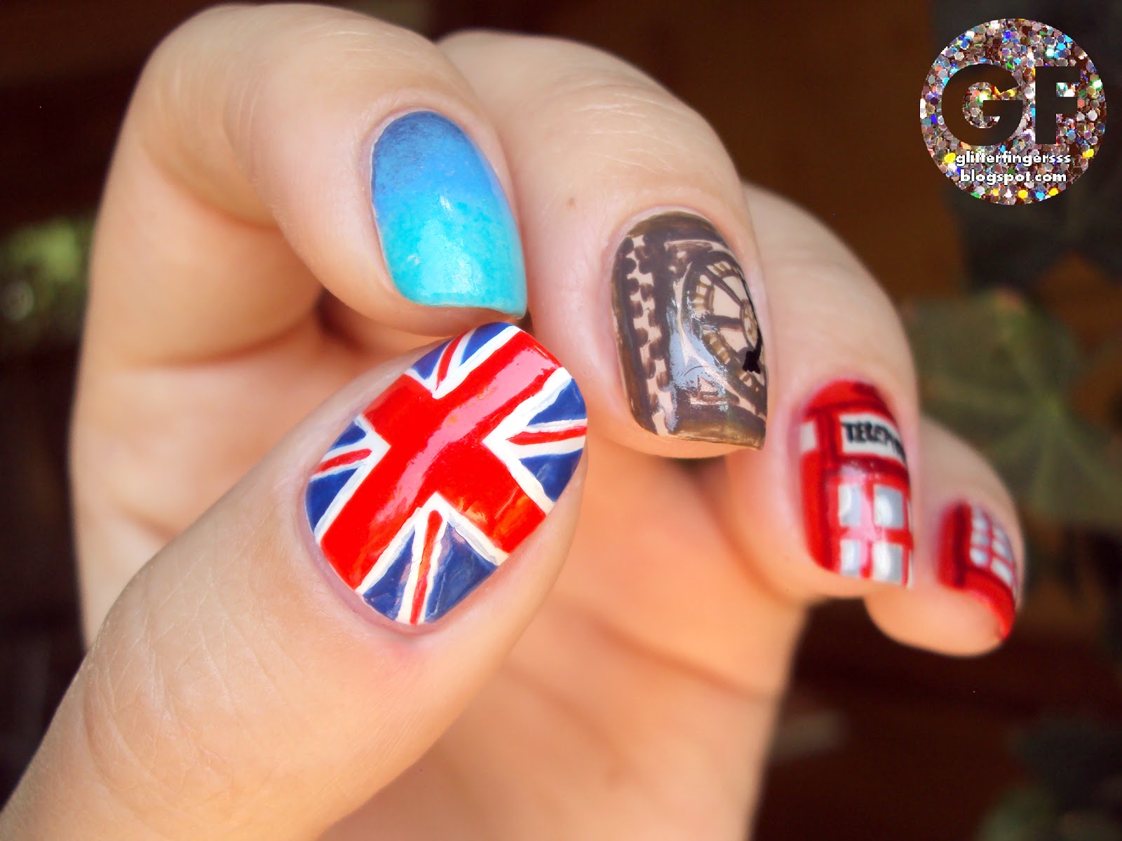 NAIL ART | London ~ Glitterfingersss in english