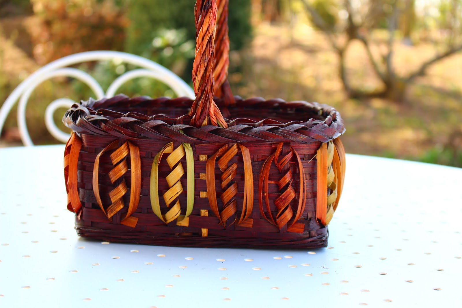 Roses du jardin Chêneland: Un panier fleuri...