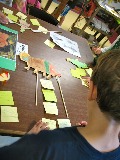 Adventures of an Artist Teacher: Post-It to the Puppets