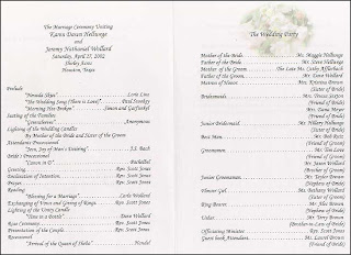 Wedding Collection Nowadays: wedding program wording | simple wedding ...