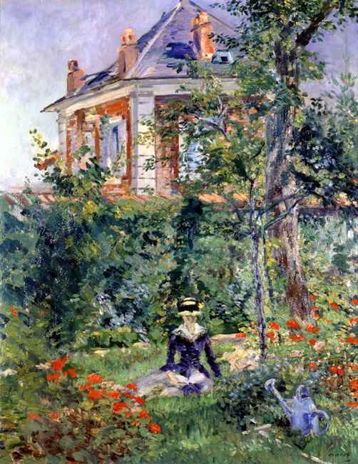 Le Muse : MANET, Edouard (Paris, 1832 - 1883): Ragazza nel giardino di ...