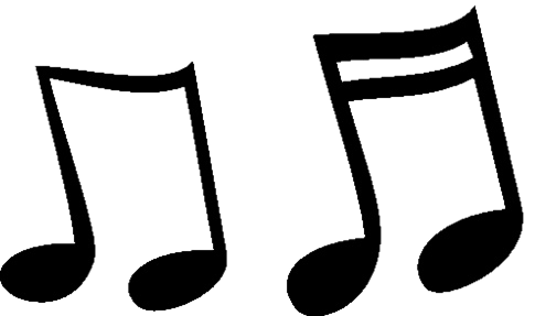 Dibujos notas musicales grandes - Imagui