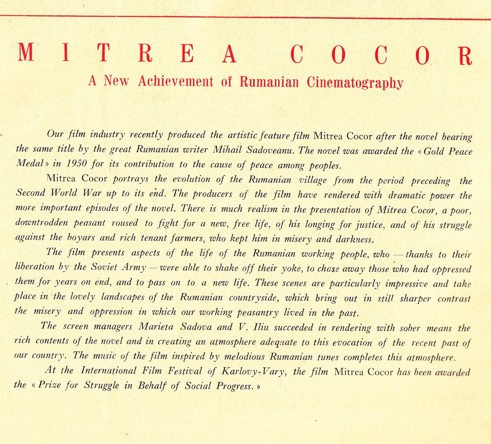 Imi pasa: Mitrea Cocor