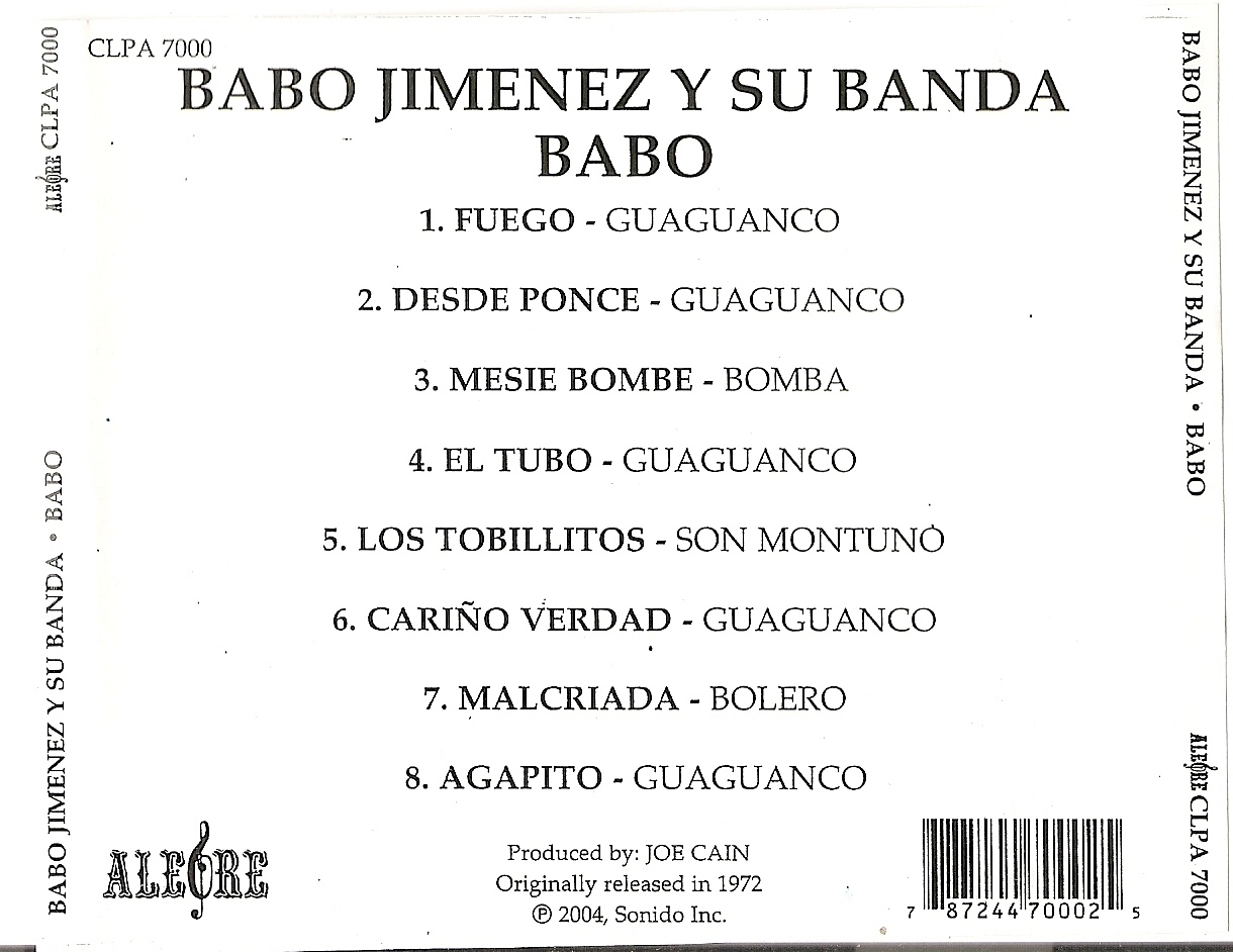 EL PUNTO SALSERO: Babo Jimenez Y Su Banda