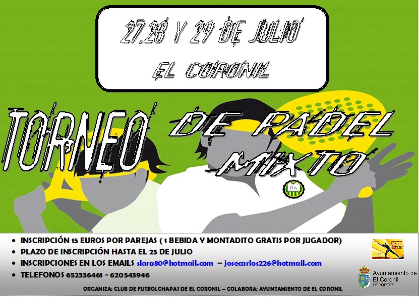 Deportes El Coronil: Torneo Mixto de Pádel