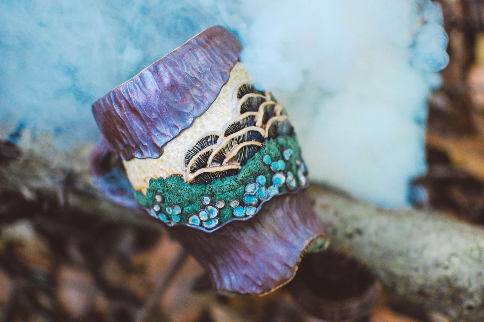 The Redolent Mermaid: Lori Phillips Ceramics: Mushroom Coffee Mug