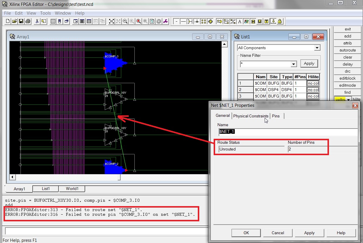Jim Wu's FPGA Blog: FPGA Editor Tutorial 1: Check routability between pins