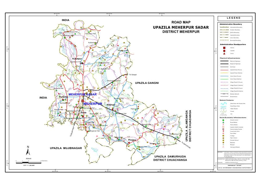Mouza & Land Use Maps of Meherpur Sadar Upazila, Meherpur, Bangladesh ...
