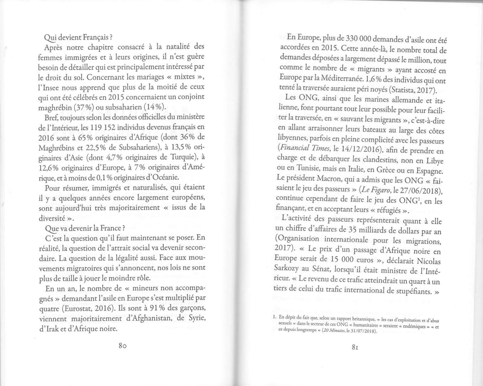 école : références: Laurent Obertone, La France interdite (2018)