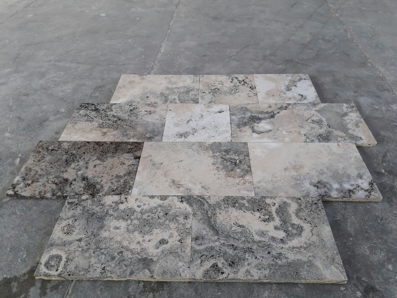 Light Silver Travertine Tiles